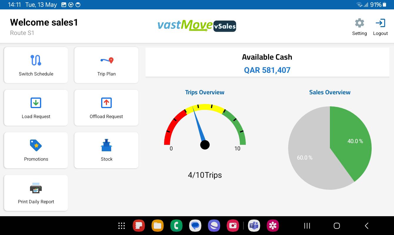 Van Sales Management System - vastMove Technologies